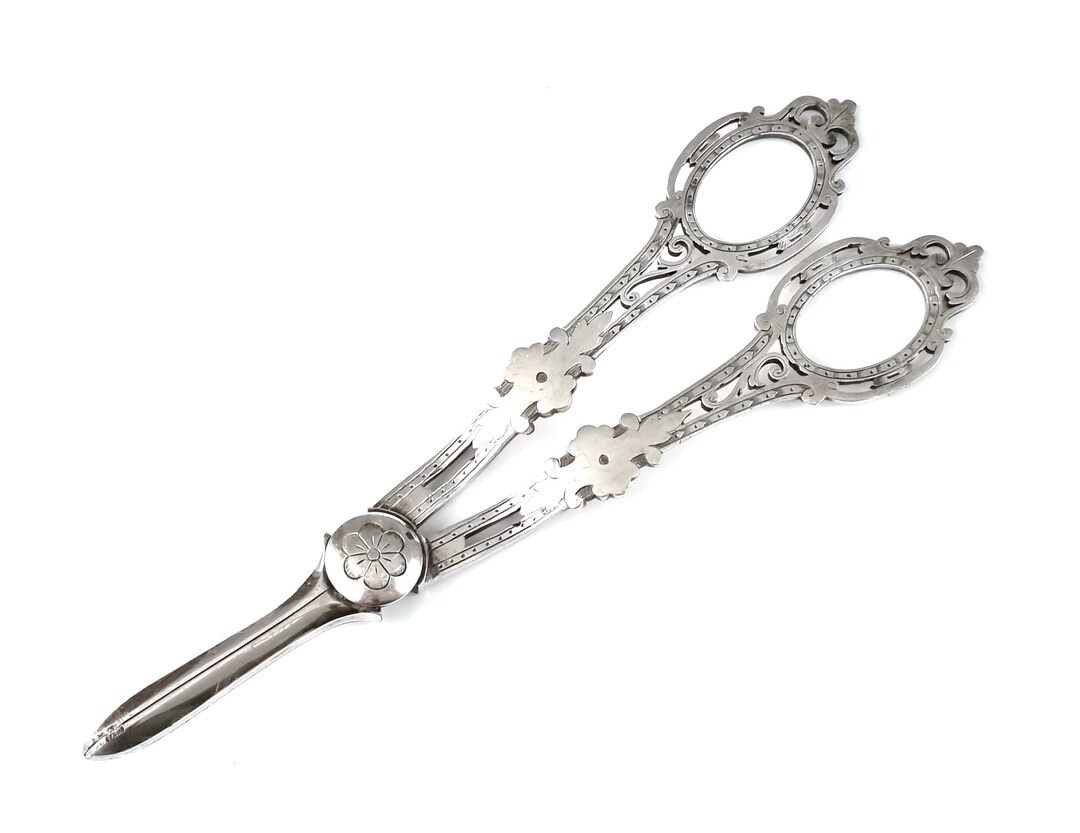 Victorian Flatware, Grape Scissors, Grape Shears, Silver Plate, Pierced ...