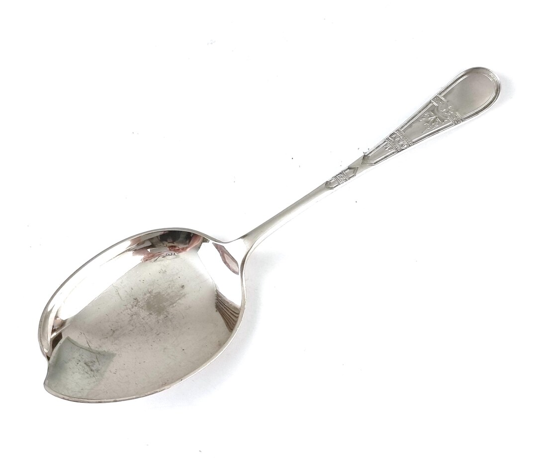 WORN Bowl, Antique Utensil, Serving Spoon, Shaped Bowl, Silver Plate ...