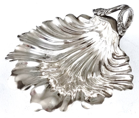 Worn Silver Plate Small Bowl Naturalistic Shape Leaf Shaped - Etsy