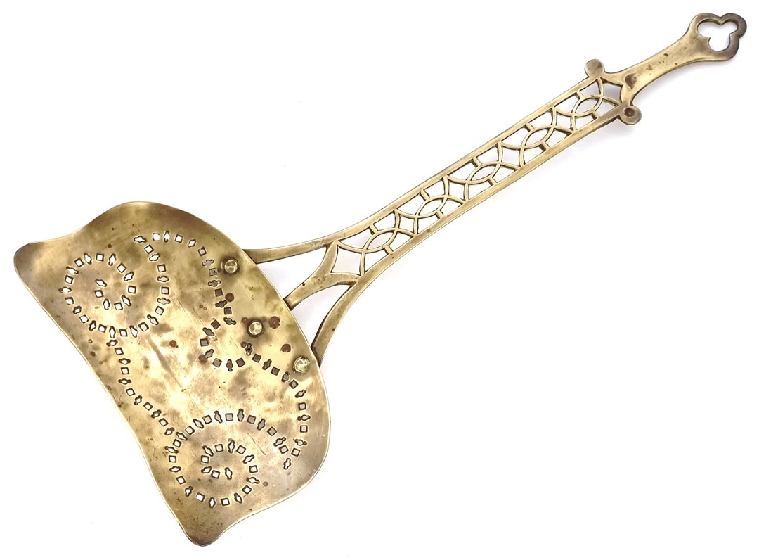 LARGE Brass Skimming Ladle, Cream Ladle, Domestic Ware, Country Home ...
