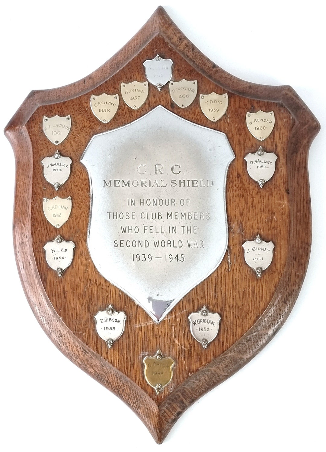 Missing Stand, Large Wall Hanging, Memorial Shield, Second World War ...