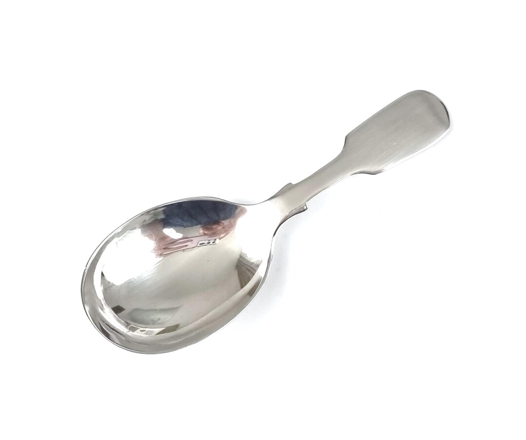 Antique Caddy Spoon, Lightweight Silver Plate, Fiddle Pattern, 3 3/4 ...