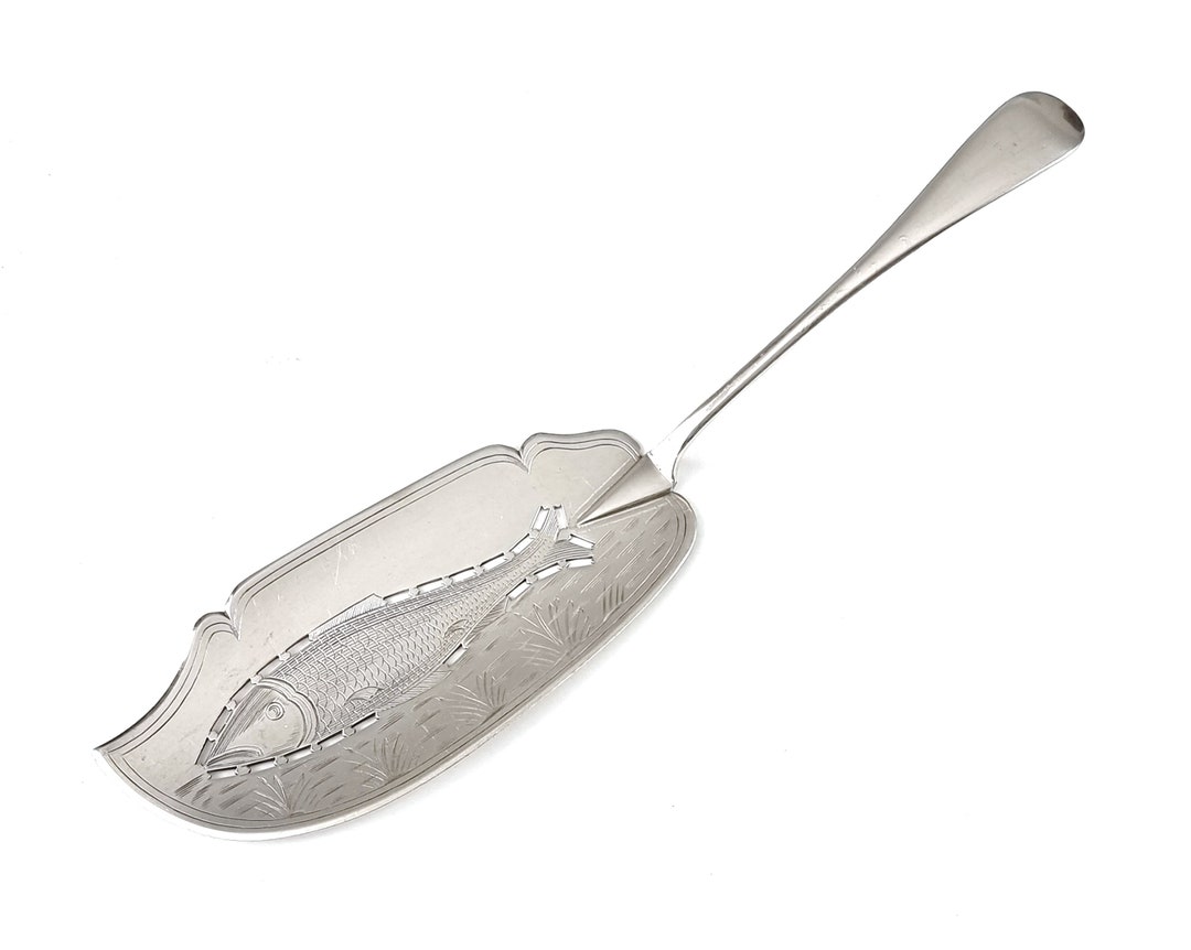 Antique Fish Slice Fish Server Silver Plate Engraved Fish - Etsy