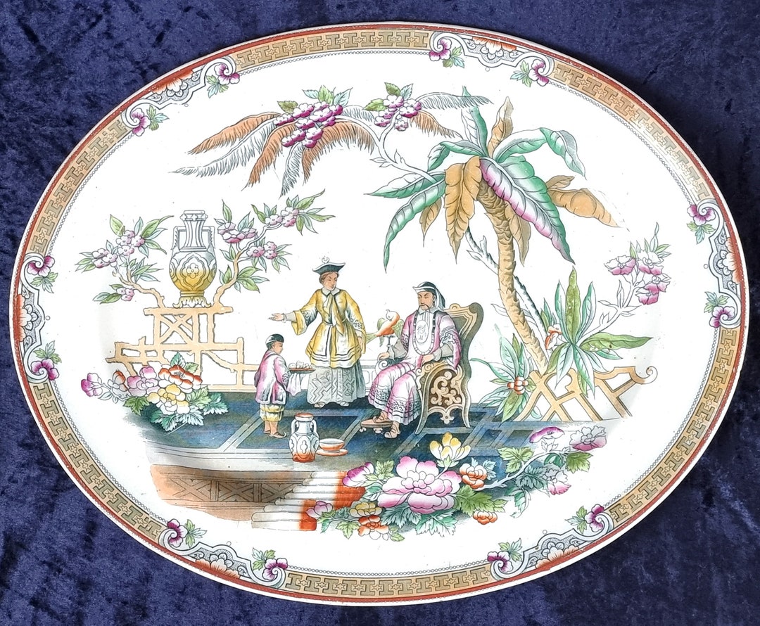 LARGE Antique Platter, Antique Ashet, 19th Century, Antique Ironstone ...