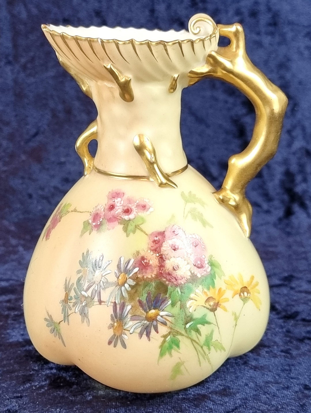 Antique Royal Worcester, Worcester Ewer, Hand Enameled, Colorful ...