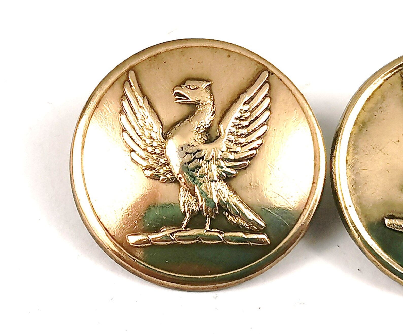 Pair of Buttons Livery Buttons Bird of Prey Historical - Etsy