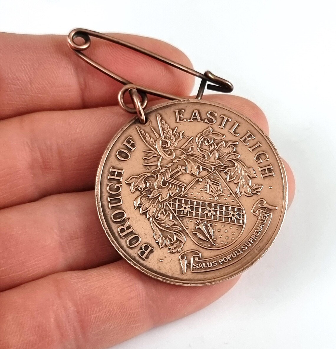 Vintage Medal, Medal With Pin, Borough of Eastleigh, 1936 Incorporation ...