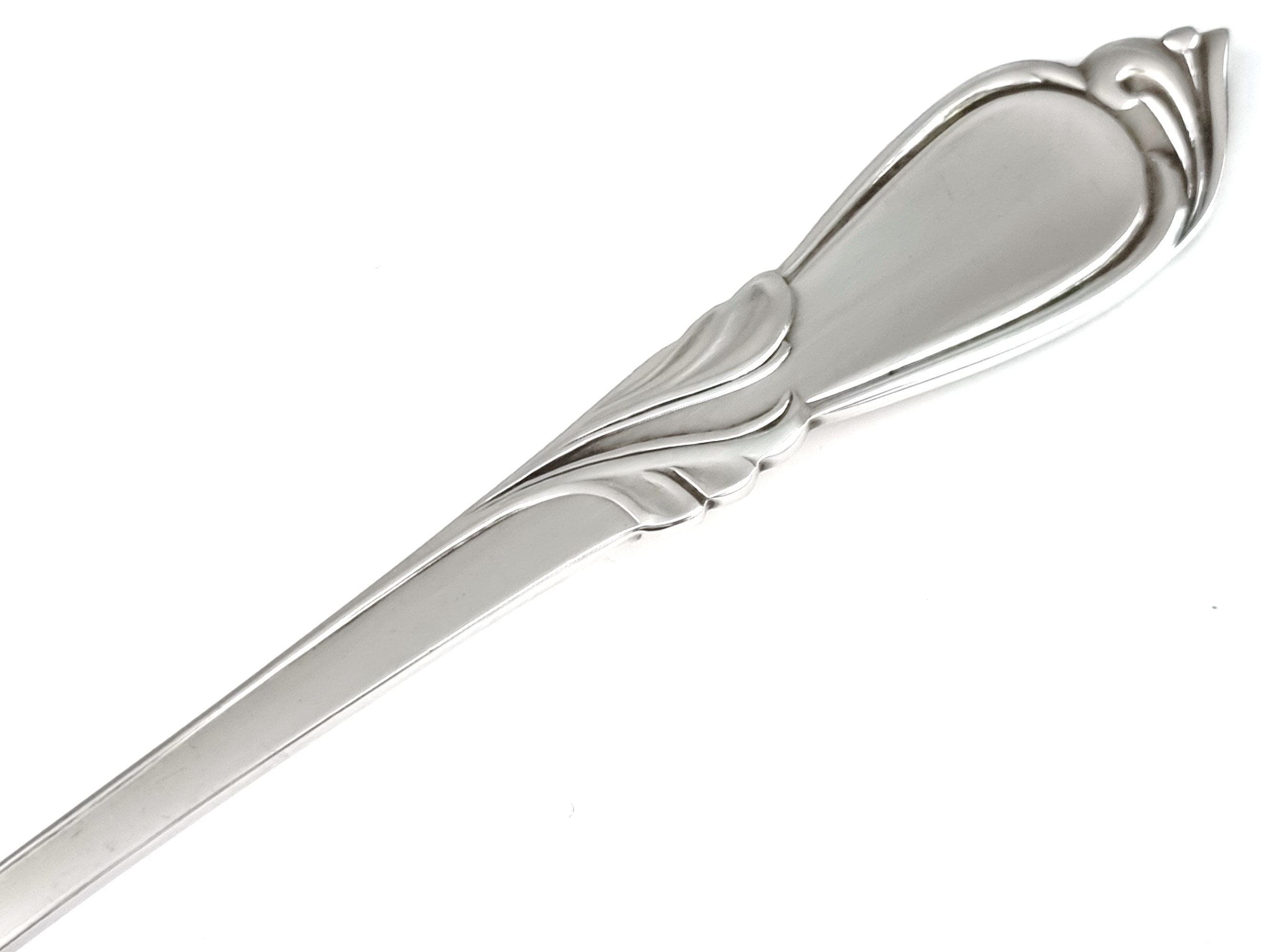 Vintage Cutlery Spoon, Polish Silver Plate, Floral Flatware, 8 Inches ...