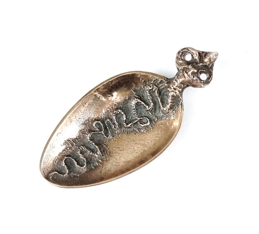 Ornamental Spoon Bowl, Bronze Color, Cobra Snake, Dated 1978, 3 5/8 ...