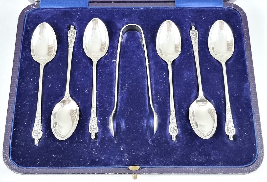 Scuffed Case, Antique Cased Flatware, Set of Spoons, Coffee Spoons ...