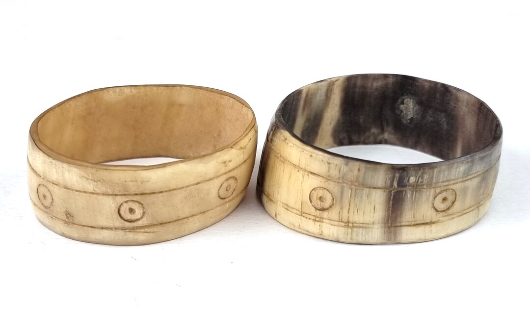 Pair Of, Horn Napkin Rings, Odd Shapes, Naturalistic Decor, Rustic ...
