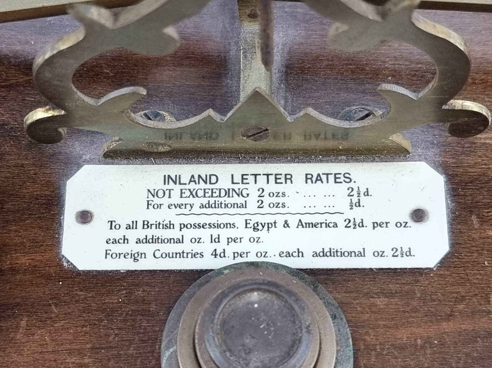 Antique Postal Scales Letter Scales Inland Letters Scales | Etsy