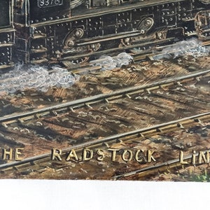 Vintage Railwayana, Large Painting, Radstock Link, Railway Picture ...