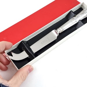 Boxed Cheese Utensil, Stainless Steel, Silver Plate, Kings Pattern, Gee ...