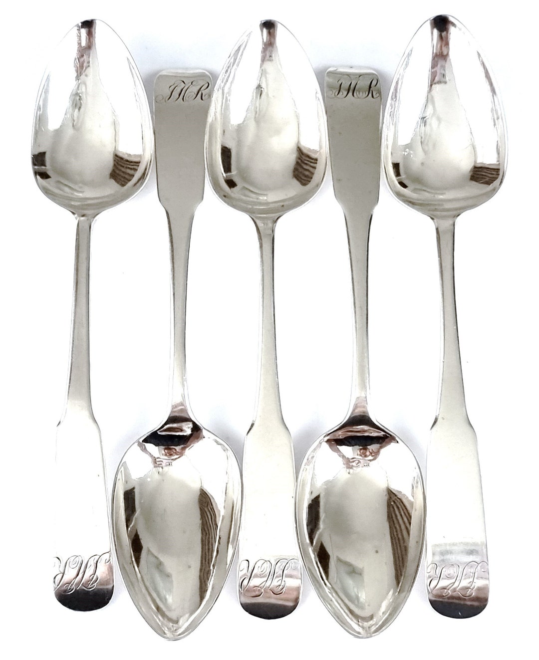 Antique Scottish Silverware, Set of Five, Silver Teaspoons, Provincial ...