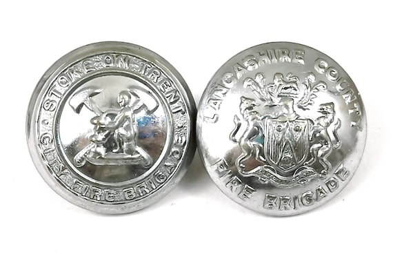 Vintage Memorabilia Fire Brigade Buttons Vintage Buttons | Etsy