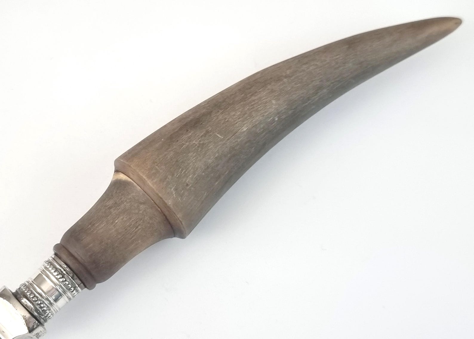 Antique Serving Fork, Silver Plate, Antler Handle, 11 1/4 Inches Length ...