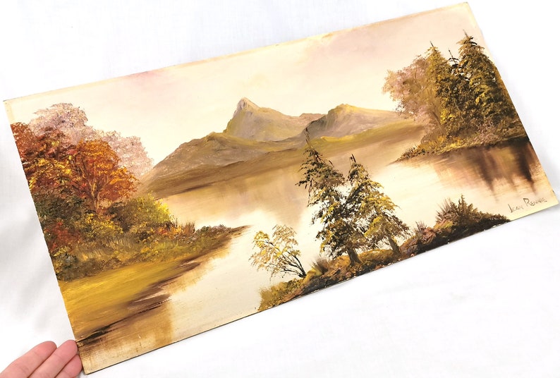 Vintage Landscape Painting Oil on Board Jean Rennie | Etsy