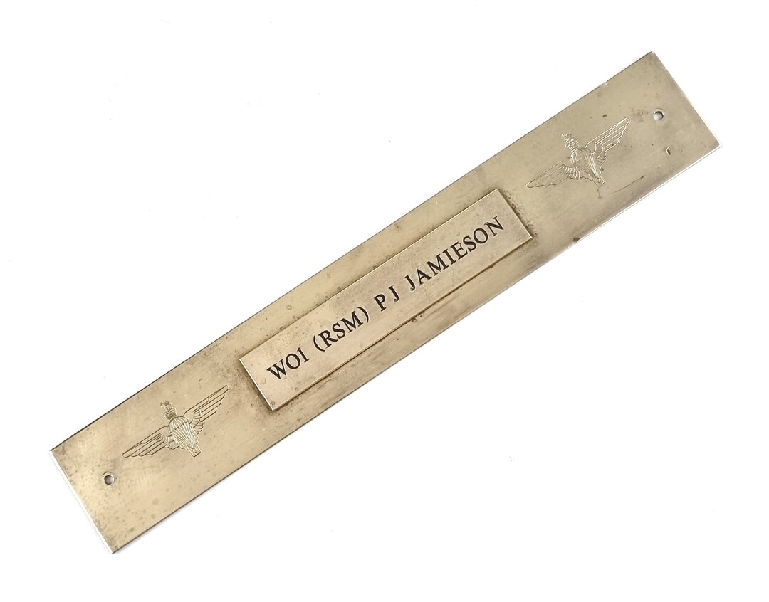 Vintage Name Plate, Brass Plaque, Parachute Regiment, Regimental ...