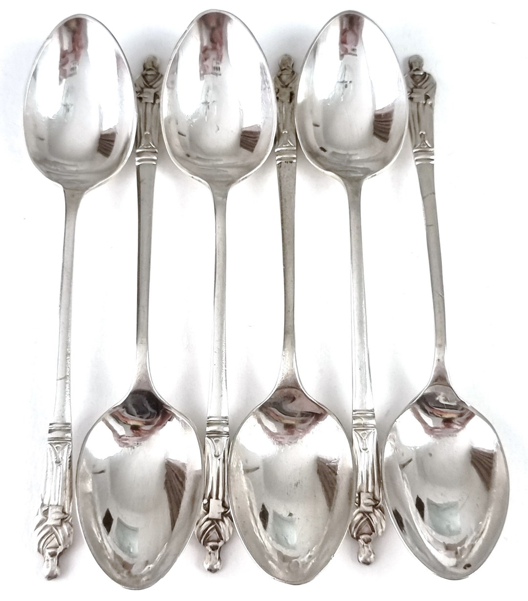 Vintage Coffee Spoons, Set of Six, 4 1/2 Inches, Silver Plate, Slightly ...
