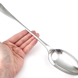 LARGE Serving Spoon, Basting Spoon, Silver Plate, Rat Tail Pattern ...