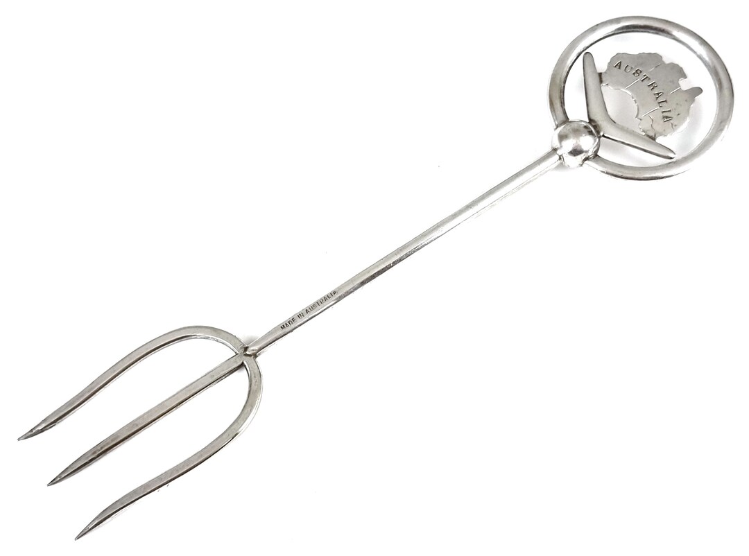 Vintage Serving Fork, Meat Fork, Bread Fork, Australian Silver Plate ...