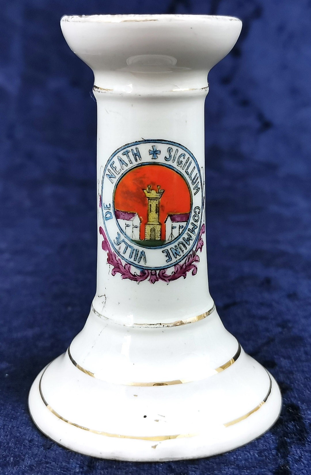 Antique Crested Ware, Crested China, Miniature Candlestick, Ville De ...