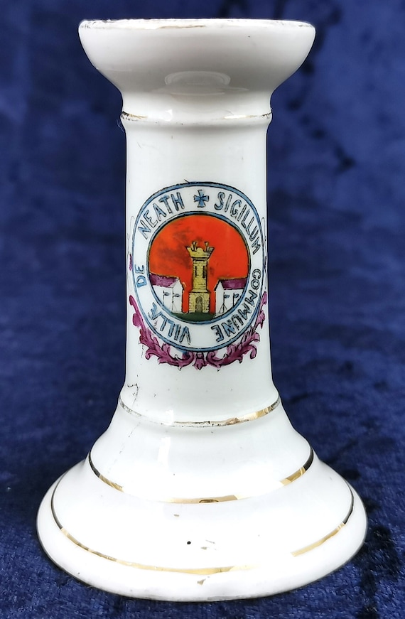 Antique Crested Ware Crested China Miniature Candlestick | Etsy