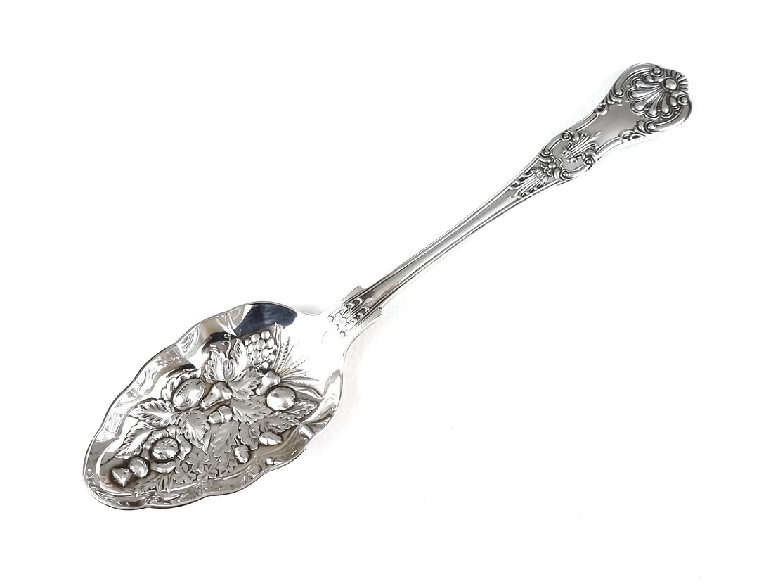 Beautiful Serving Spoon, Silver Plate, Barker Brothers, Queens Pattern ...