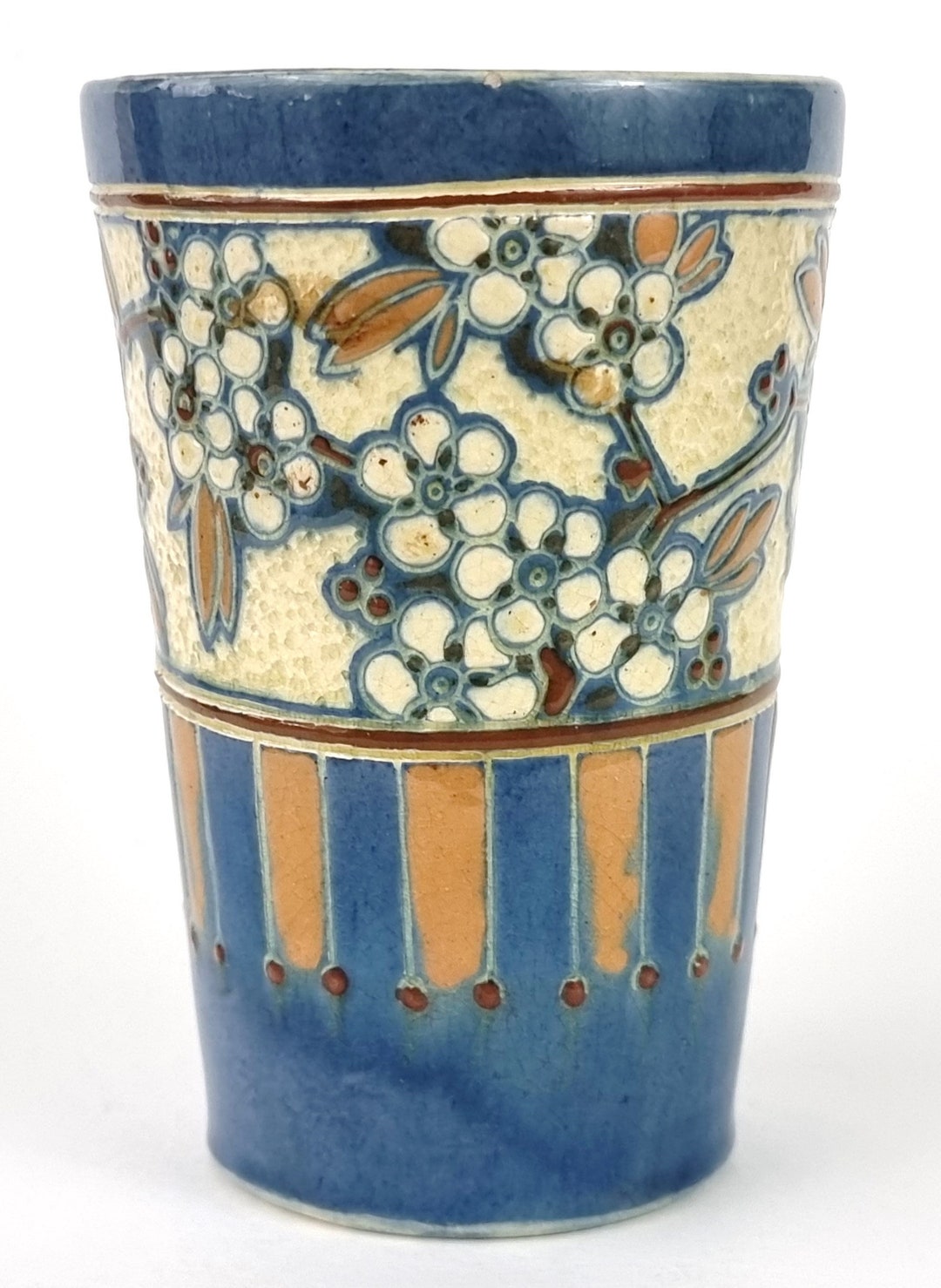 Hairline Crack, Antique Pottery Beaker, C H Brannam, James Dewdney ...