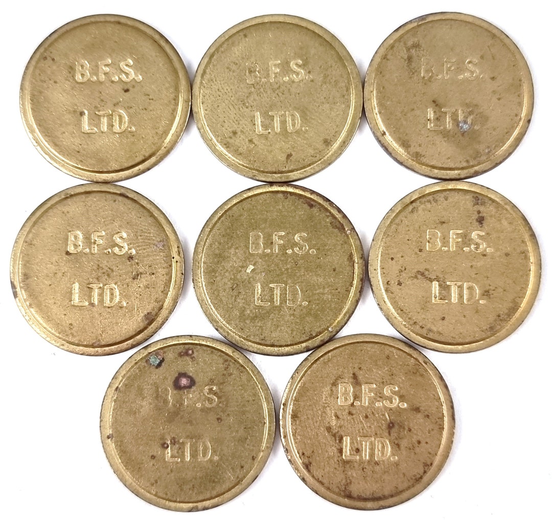 Small Vintage Tokens, BFS Ltd, Bell Fruit Services, Brass Tokens ...