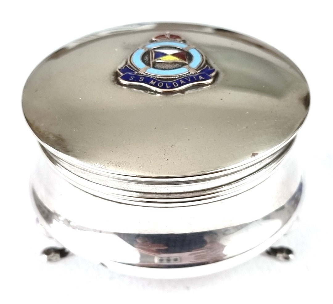 Worn Silver Plate, Vintage Ring Box, Small Jewelry Container, SS ...