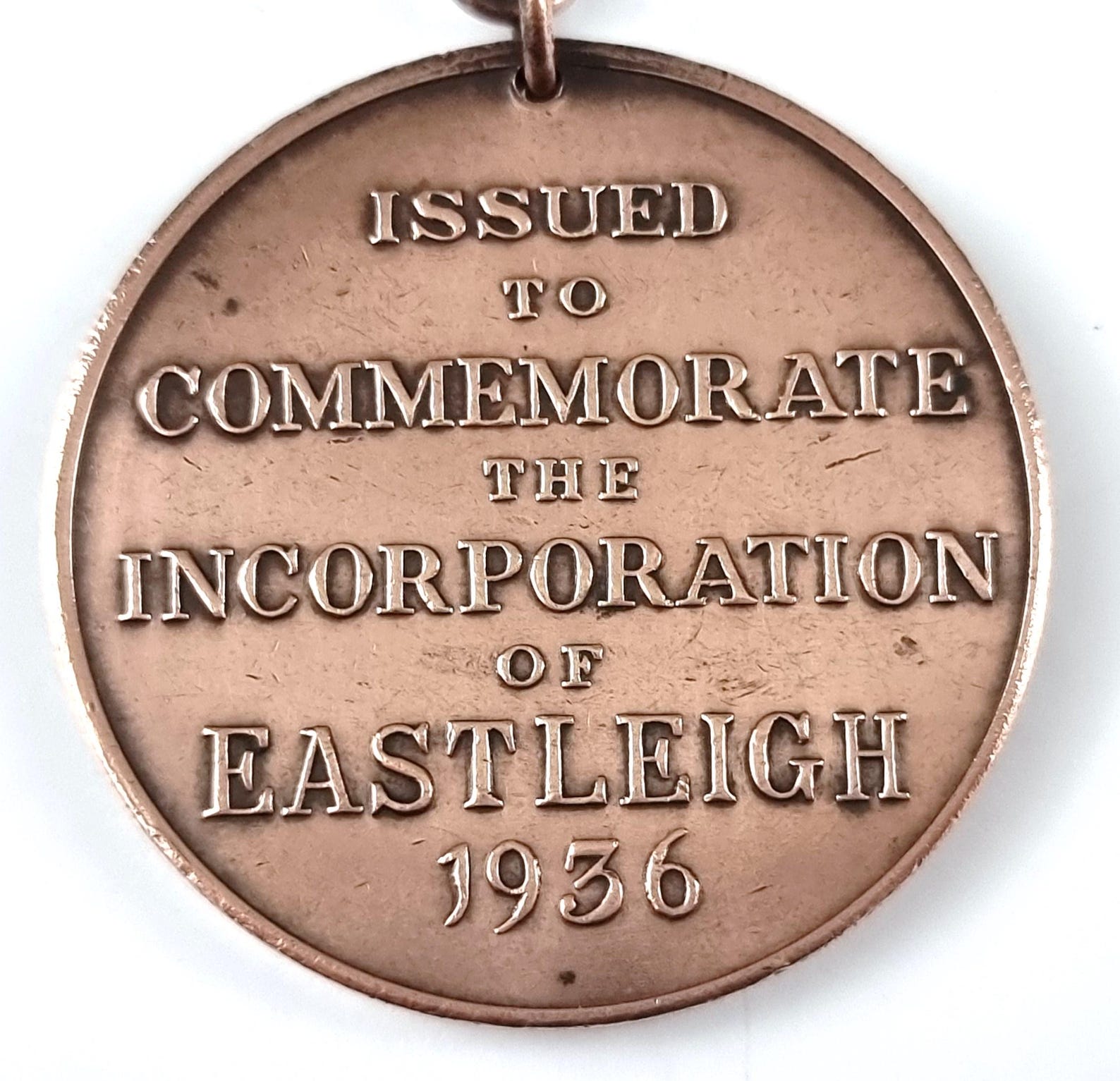 Vintage Medal, Medal With Pin, Borough of Eastleigh, 1936 Incorporation ...