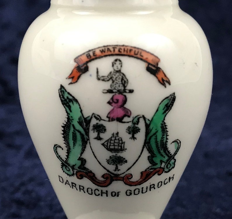 Antique Collectible Crested Ware, Crested China, Crest of Darroch of ...