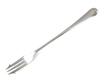 Traditional Flatware, Pickle Fork, Silver Plate, Kings Pattern, Shell ...