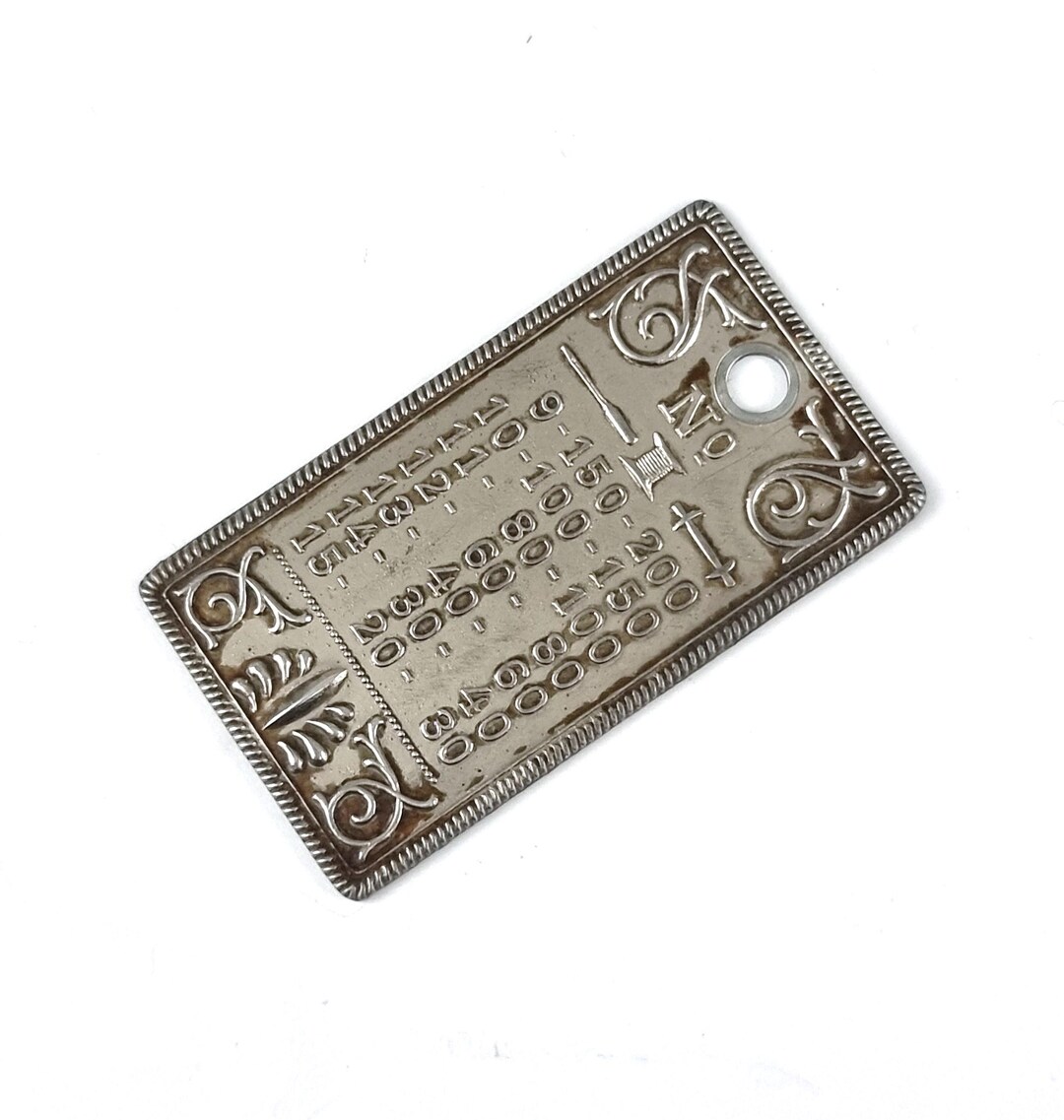 MINIATURE Salvage, Tiny Gauge Sign, From a Sewing Machine, Number Gauge ...