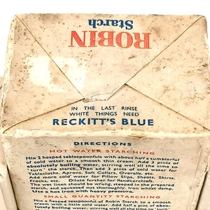 Cartons non ouverts, amidon robin vintage, boîte avec contenu, étalage ...