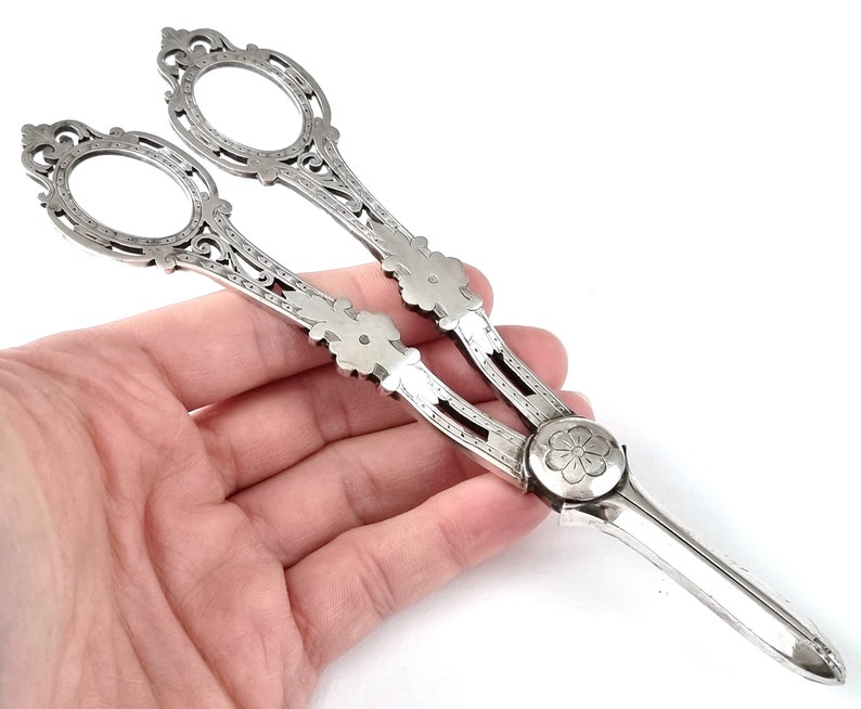 Victorian Flatware, Grape Scissors, Grape Shears, Silver Plate, Pierced ...