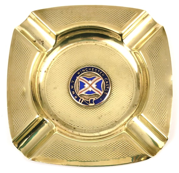 Nautical Memorabilia Small Ashtray Brass Ashtray Enameled - Etsy UK