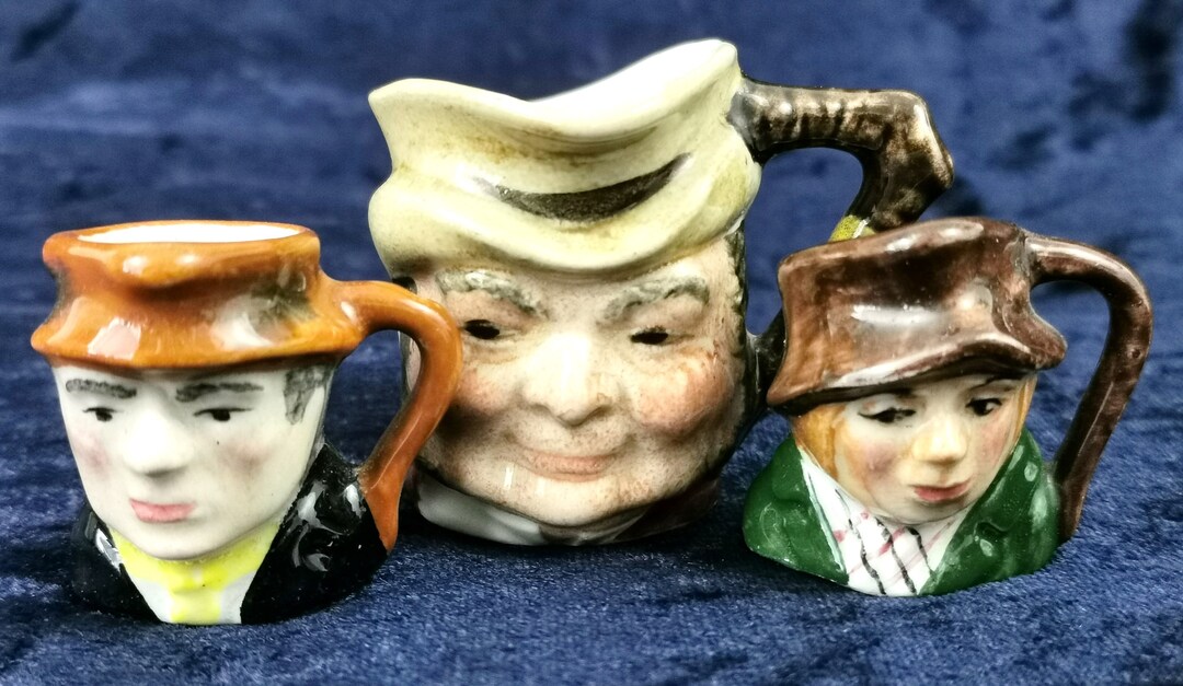 Miniature Toby Jugs, Miniature Characters, Artful Dodger, Bill Sykes ...