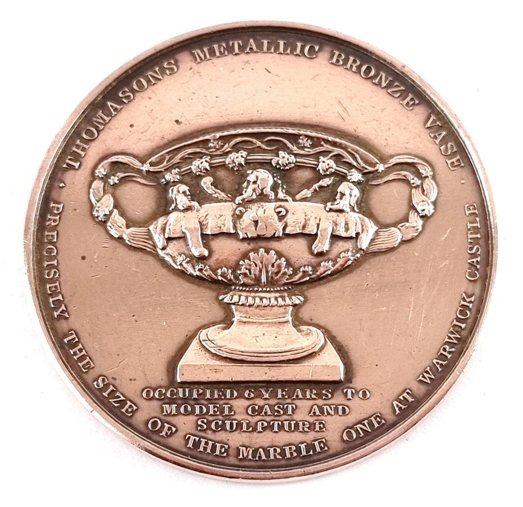 Antique Medal, Bronze Medal, Thomasons Metallic Bronze Vase ...
