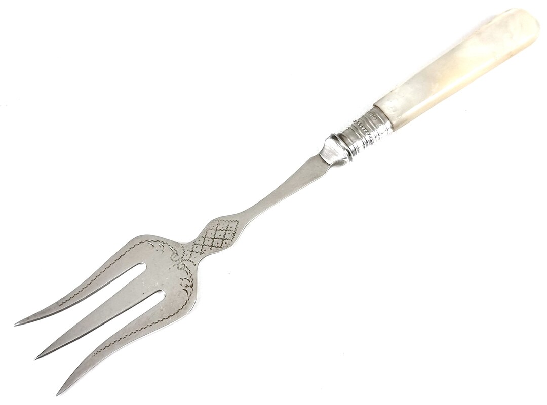 Vintage Serving Flatware, Serving Fork, Meat Fork, Bread Fork, Silver ...