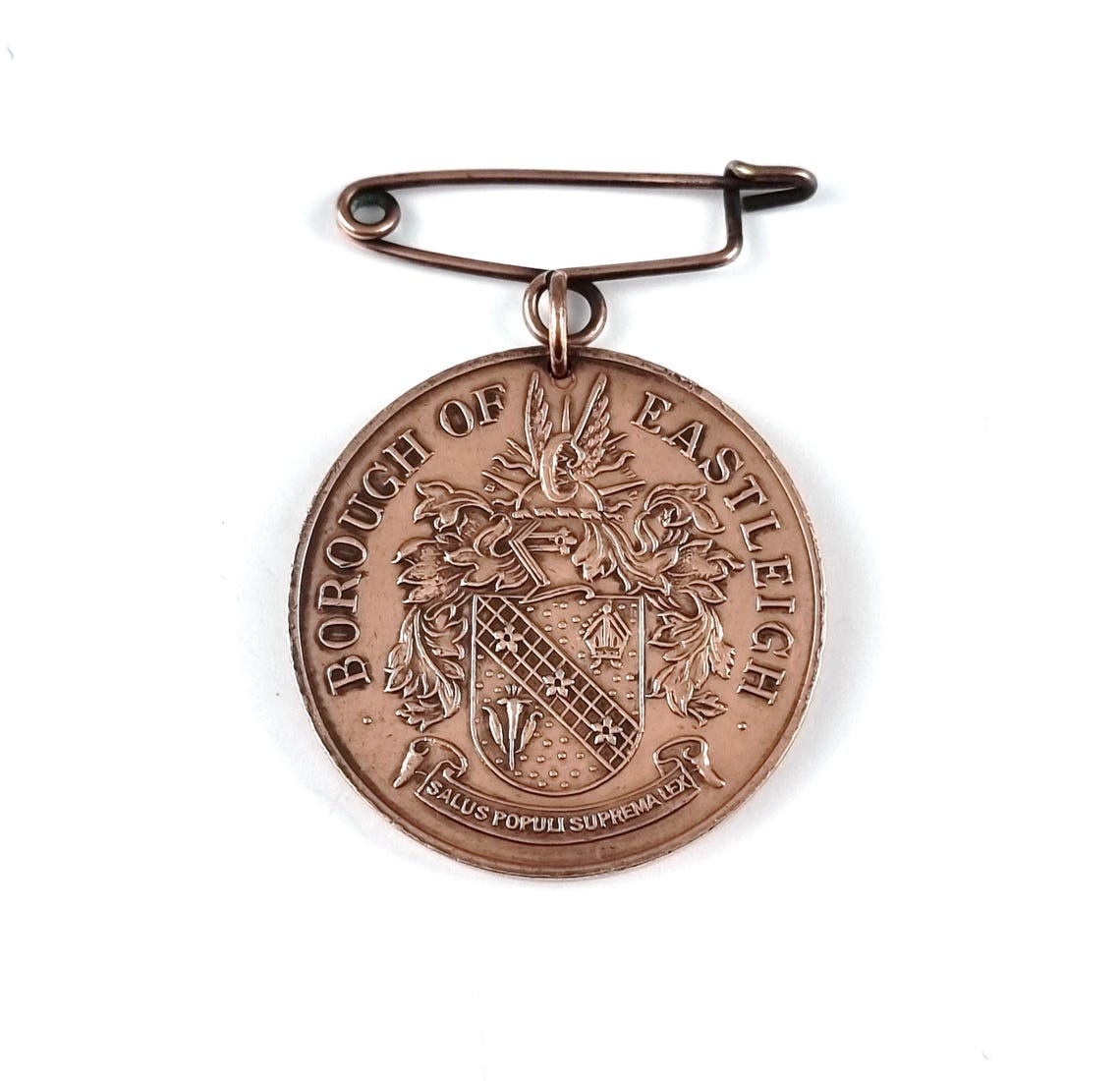 Vintage Medal, Medal With Pin, Borough of Eastleigh, 1936 Incorporation ...