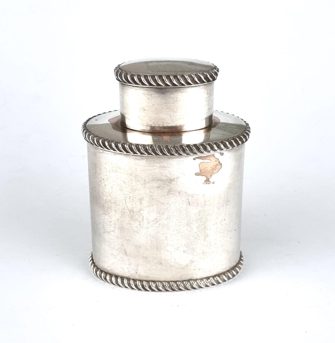 Distressed Look, Antique Tea Caddy, Tea Canister, Old Sheffield Plate ...