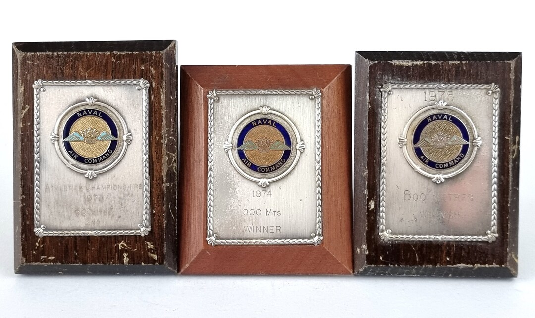 Distressed Look, VERY SCUFFED, Small Trophies, Wooden Awards, Naval Air ...