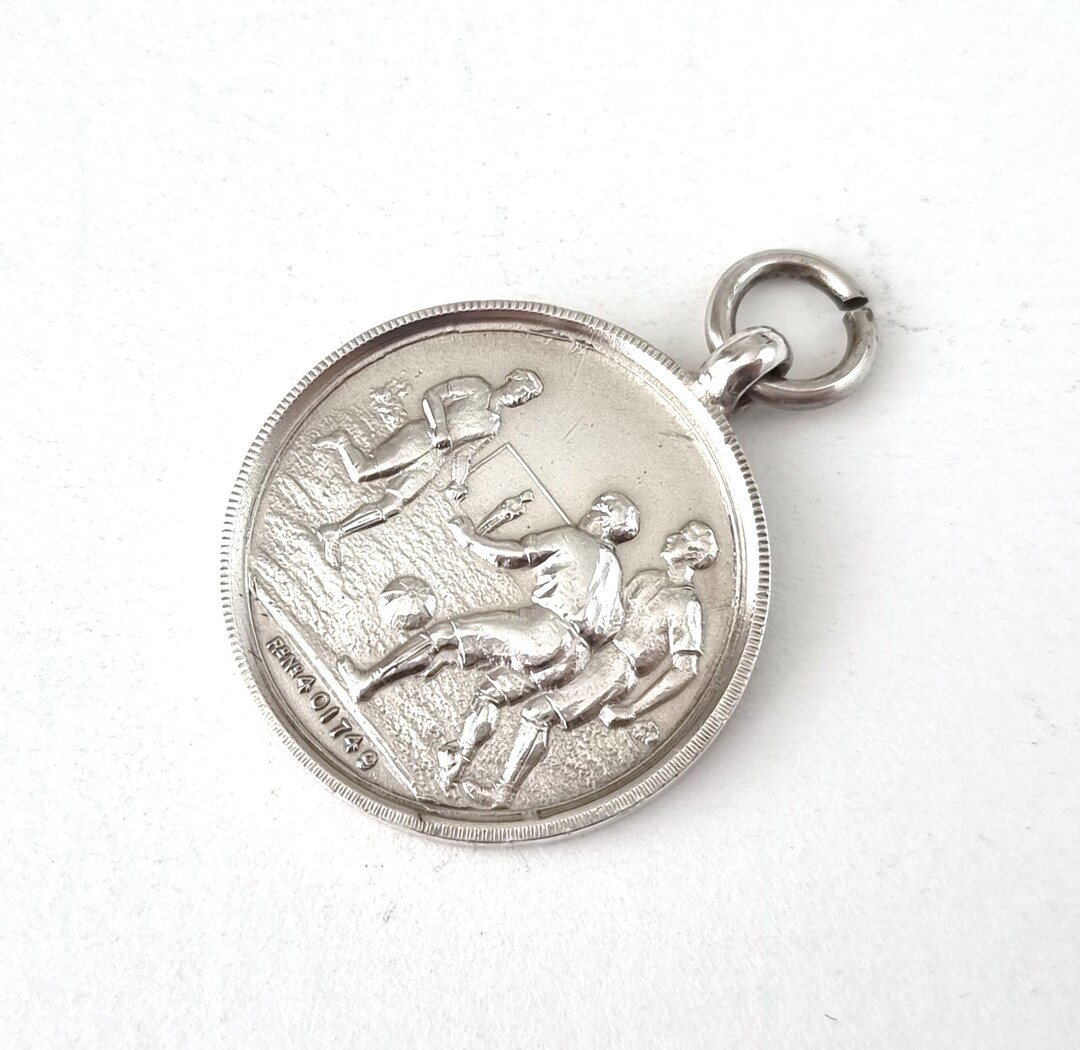 Silver Fob Medal, 26mm Diameter, Football Design, Not Engraved ...
