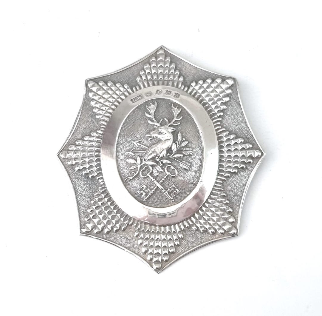 Victorian Silver, Ancient Order of Foresters, Sash Badge, Birmingham ...