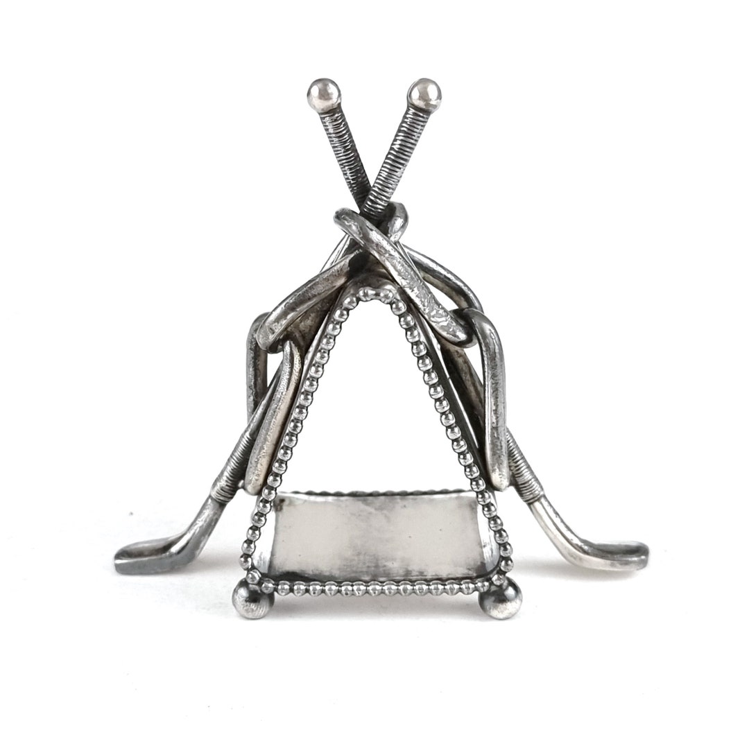 Antique Napkin Ring, Worn Silver Plate, Meriden B Company, Golf Clubs ...