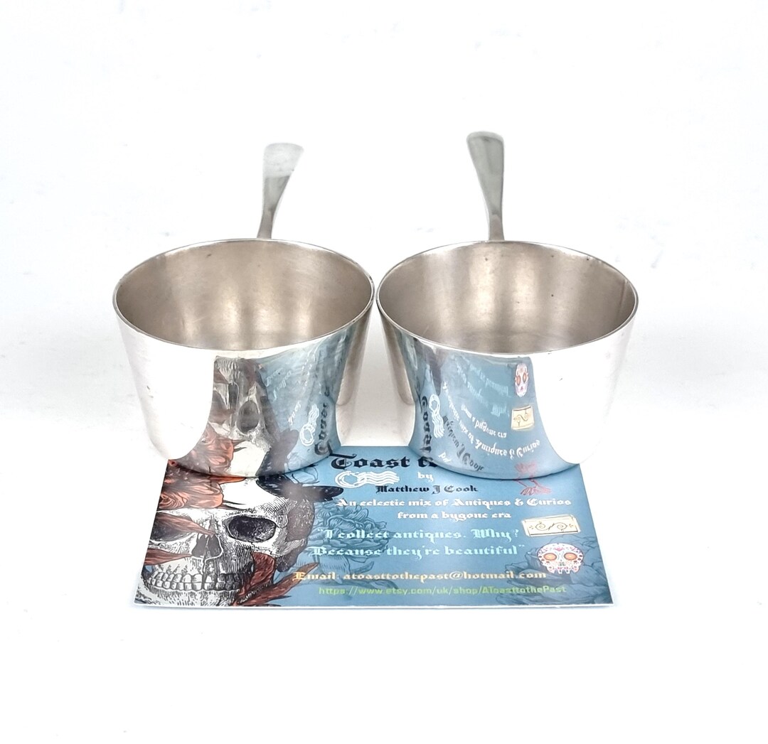 Slightly Distressed, Pair of SMALL Brandy Pans, Single Measures, Brandy ...