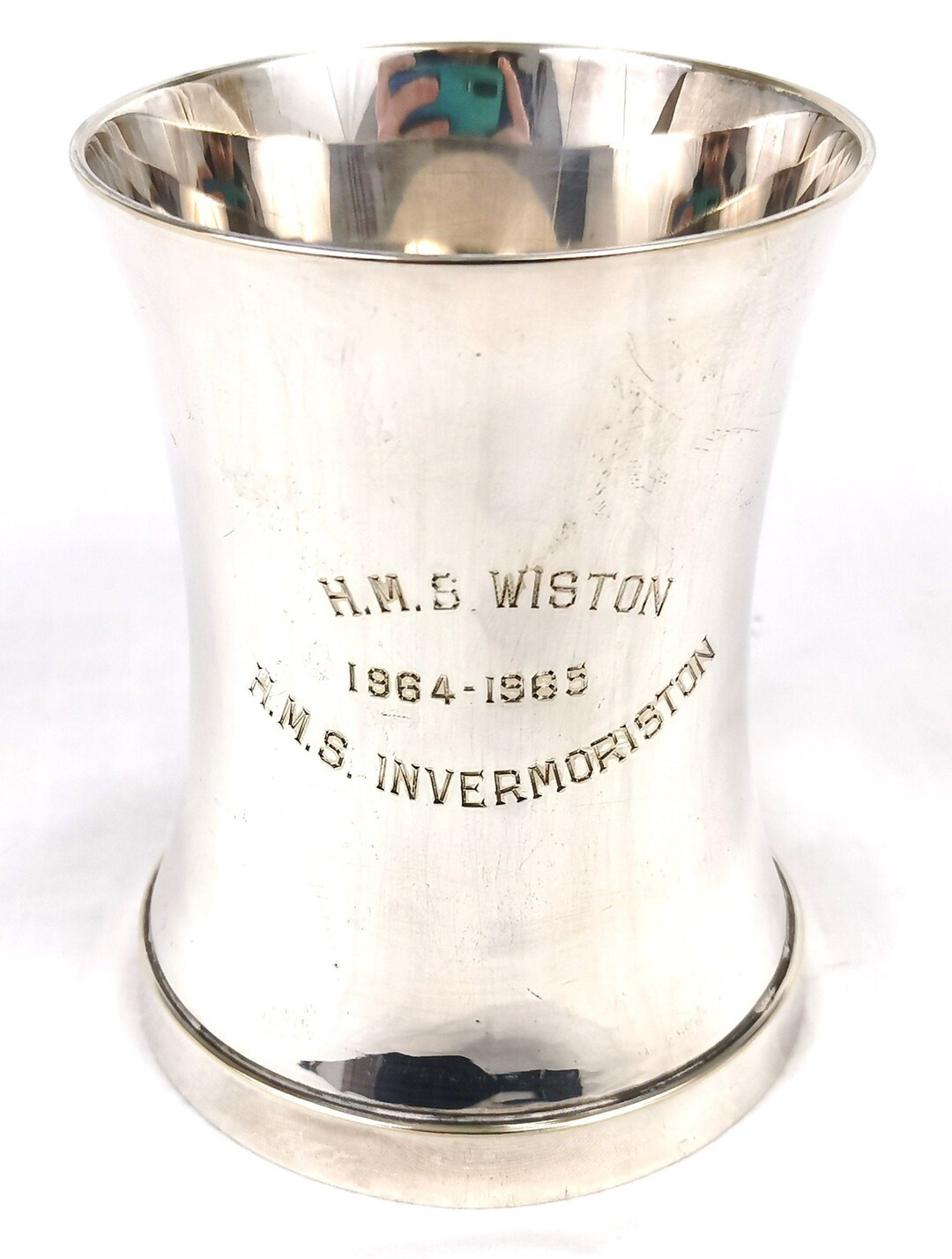 Historical Tankard, Concave Form, Silver Plate, HMS Wiston, HMS ...